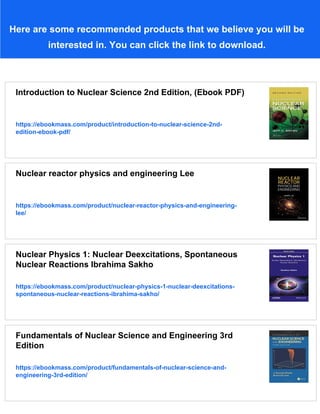 Nuclear engineering : a conceptual introduction to nuclear power Joyce ...