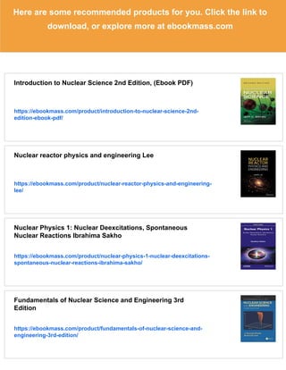 Nuclear engineering : a conceptual introduction to nuclear power Joyce ...