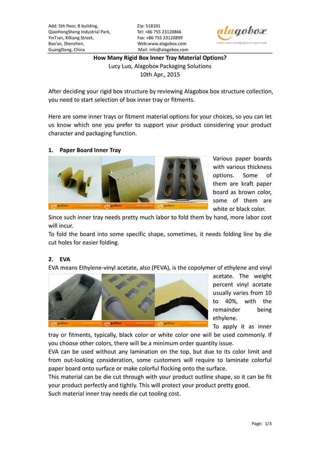 resources-how many rigid box inner tray material options | PDF ...