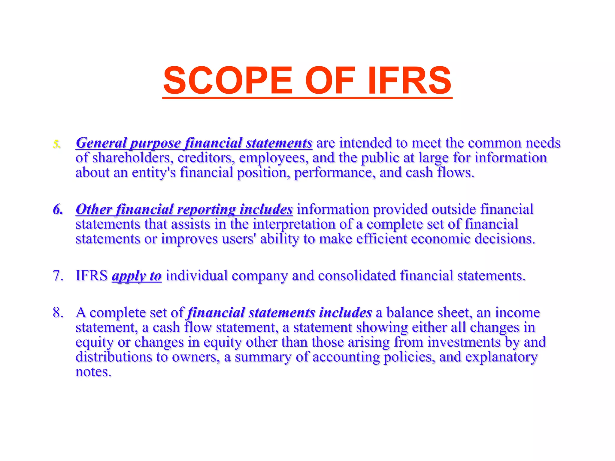 35699689-IFRS-Presentation-Ppt.ppt | Stocks and Bonds | Personal Investing