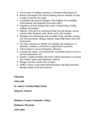 Bevin Sergeon resume | DOCX