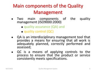 Quality Management System - Objectives | PPTX