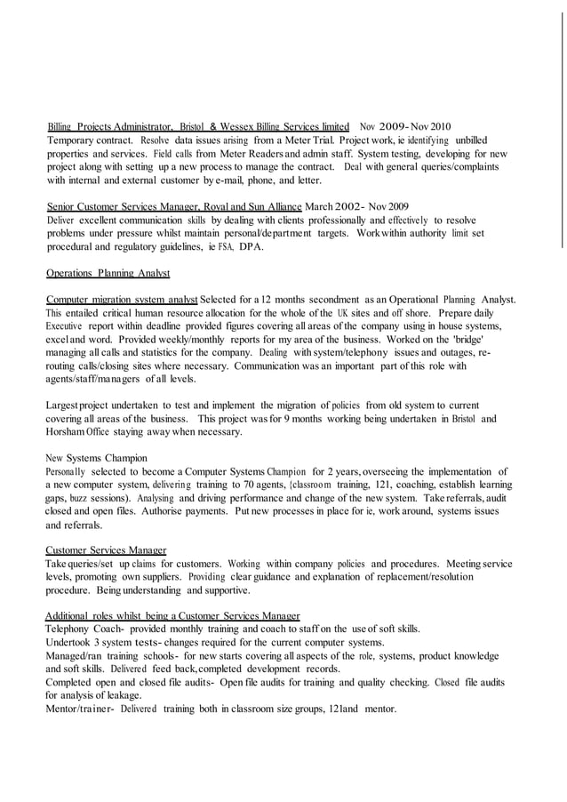 Gail Watkins CV January 2017 | PDF