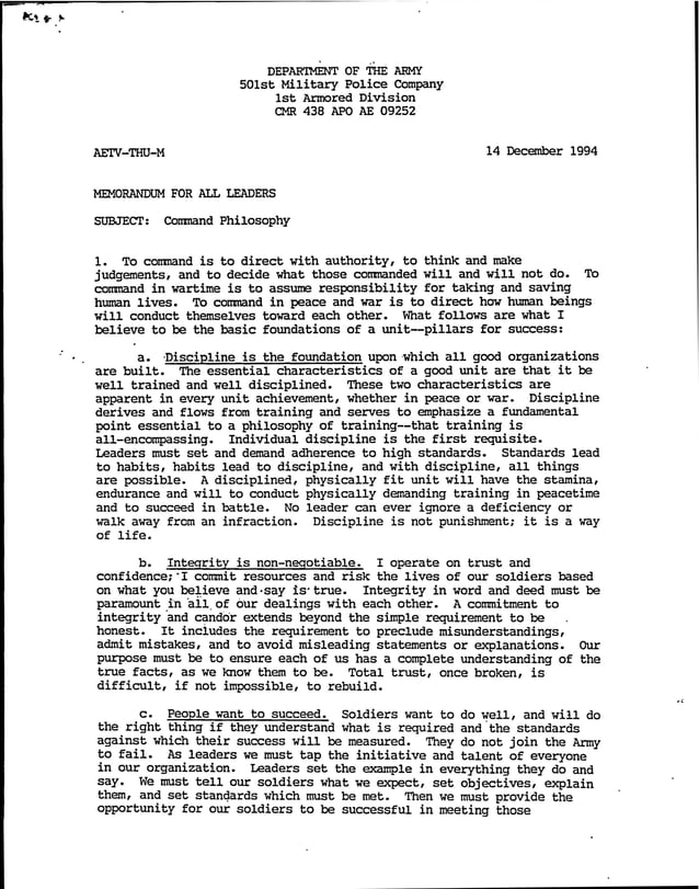 Command Philosophy - 1994 | PDF