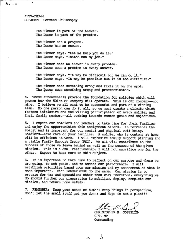 Command Philosophy - 1994 | PDF