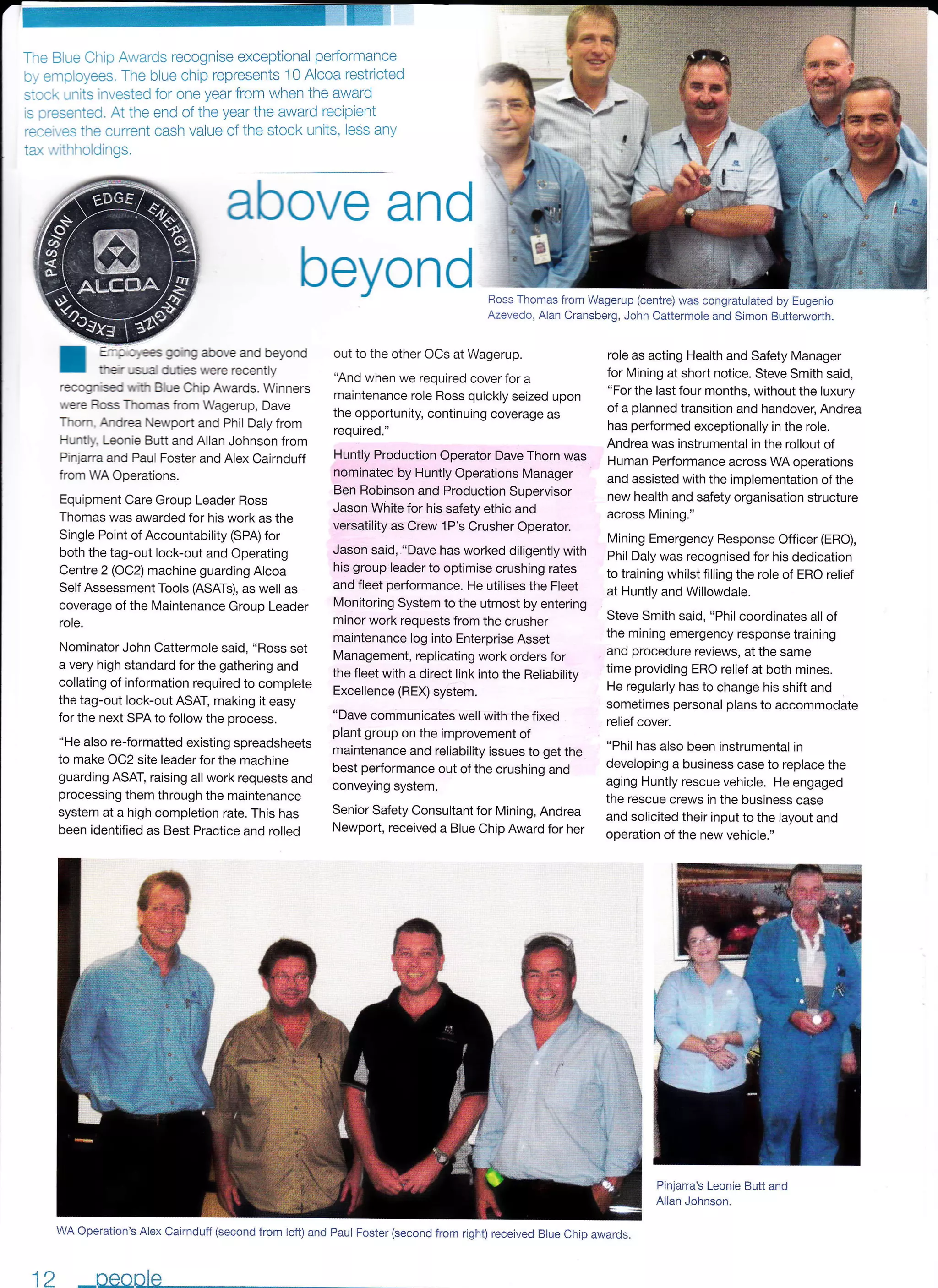 Dave's Bluechip Award Alcoa 2012 | PDF