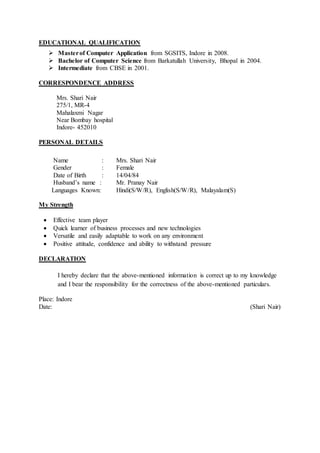 shari-resume (1) | PDF