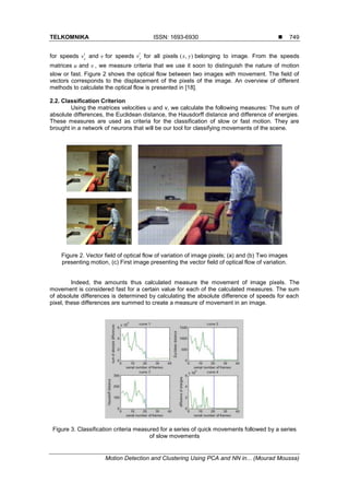 Motion Detection and Clustering Using PCA and NN in Color Image Sequence | PDF