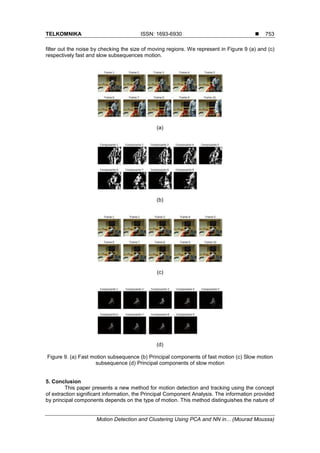 Motion Detection and Clustering Using PCA and NN in Color Image Sequence | PDF
