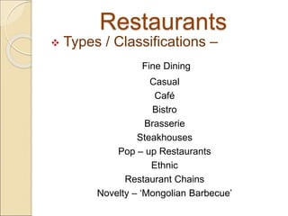 Classification of catering | PPT