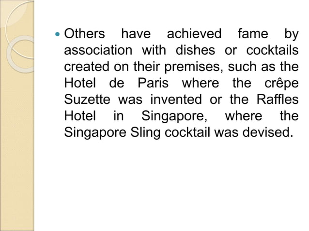 Classification of catering | PPT | Bars & Restaurants | Attractions