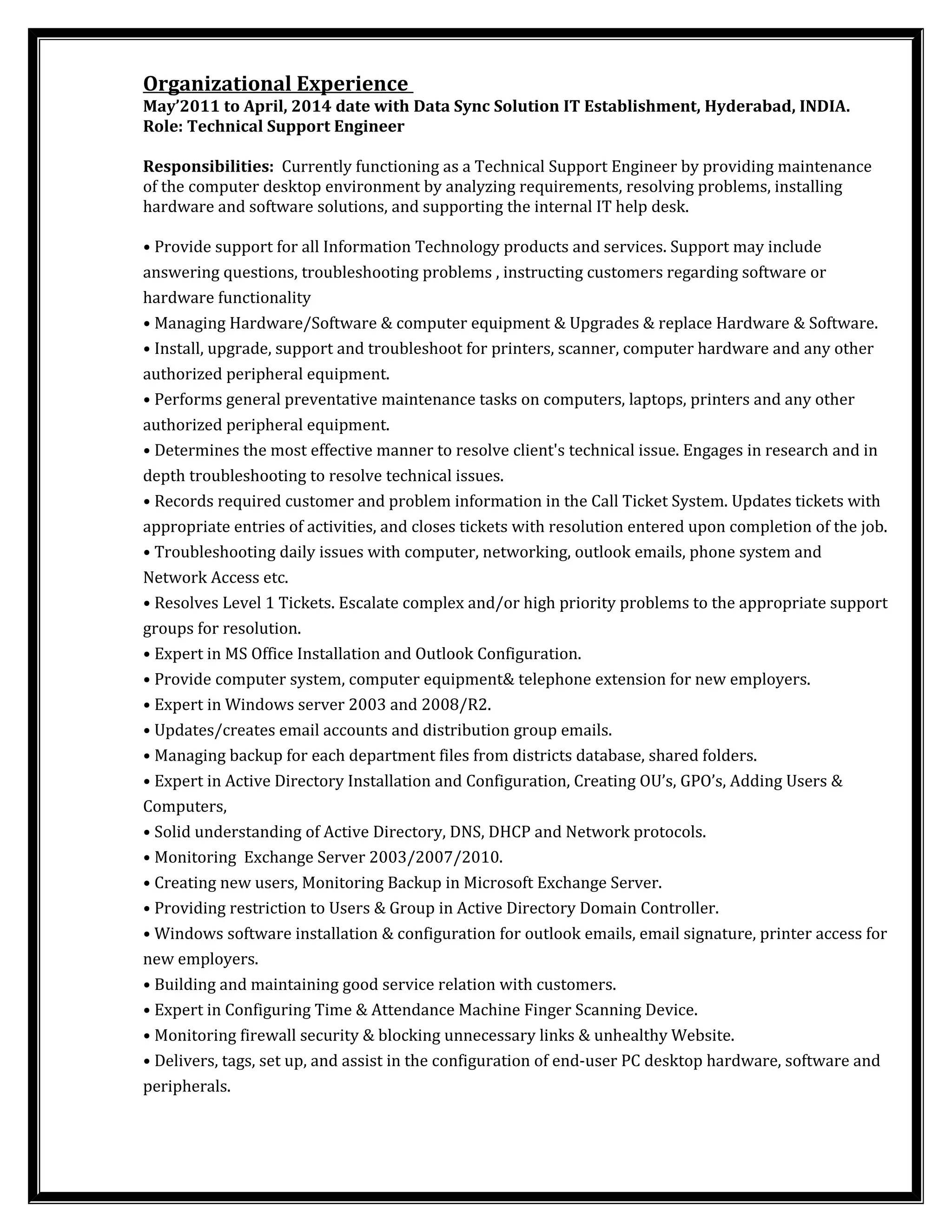 Resume- Fazal Hussain (1) | PDF