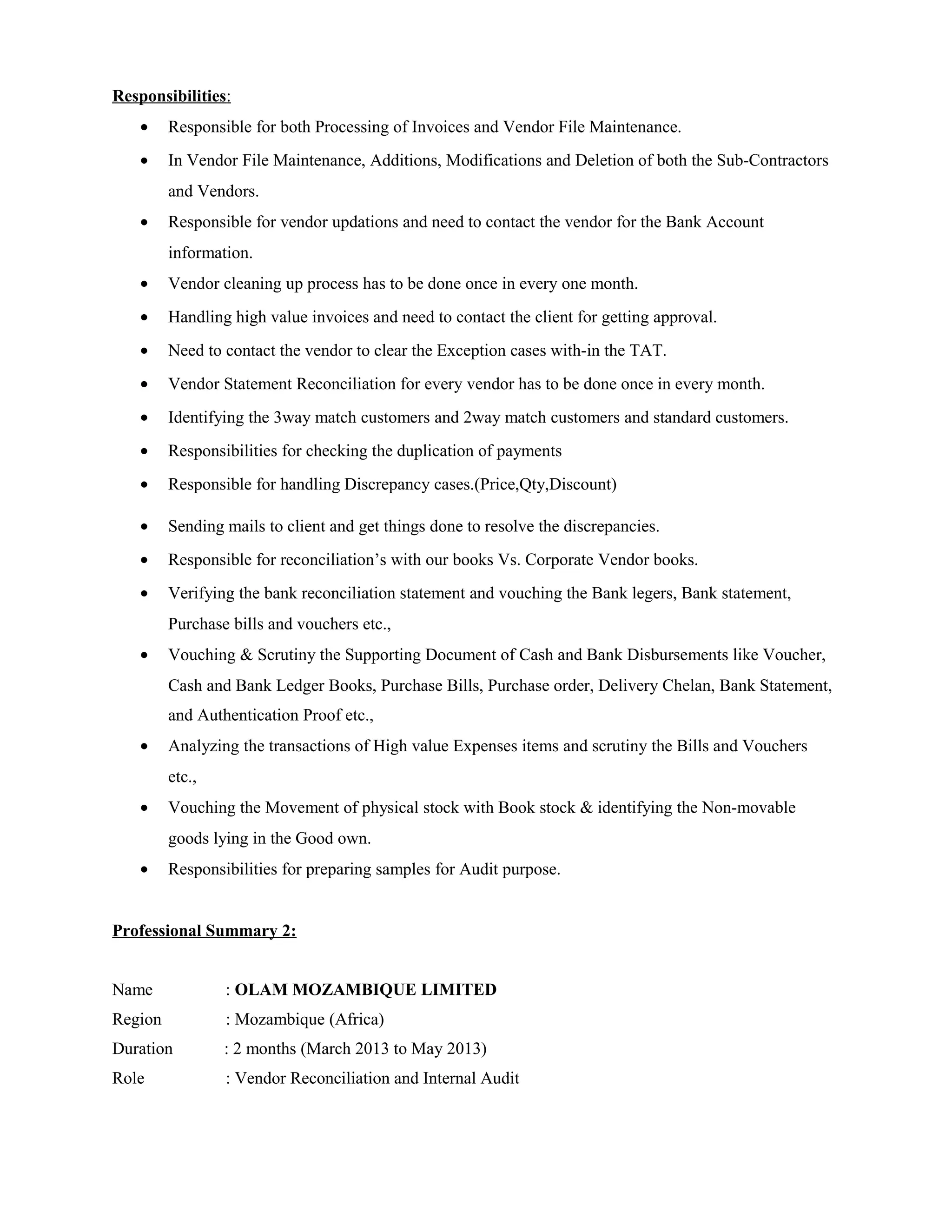 Sakthi Resume New | DOC | Business Accounting & Finance | Business