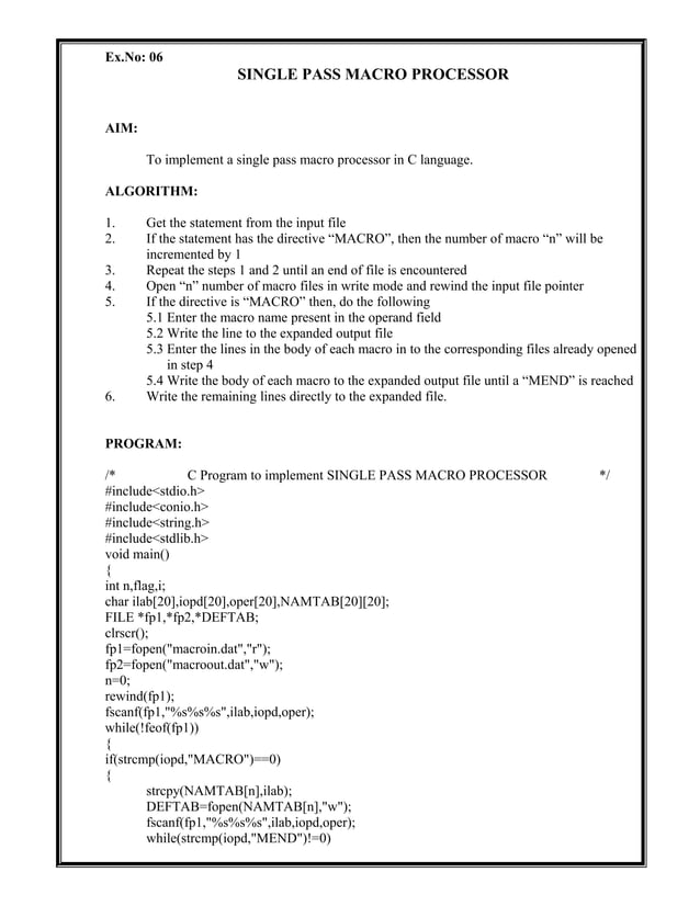 35787646 system-software-lab-manual | PDF