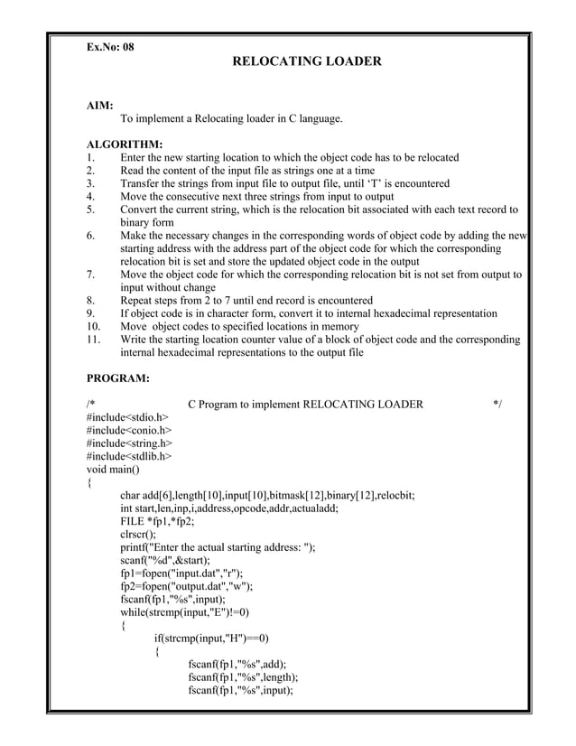 35787646 system-software-lab-manual | PDF