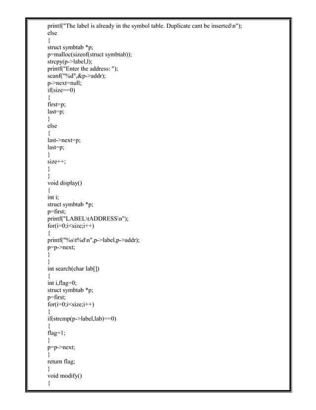 35787646 system-software-lab-manual | PDF