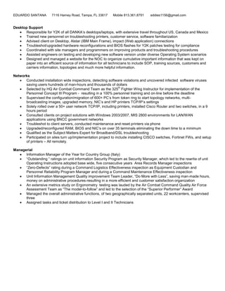 E Santana Resume | PDF