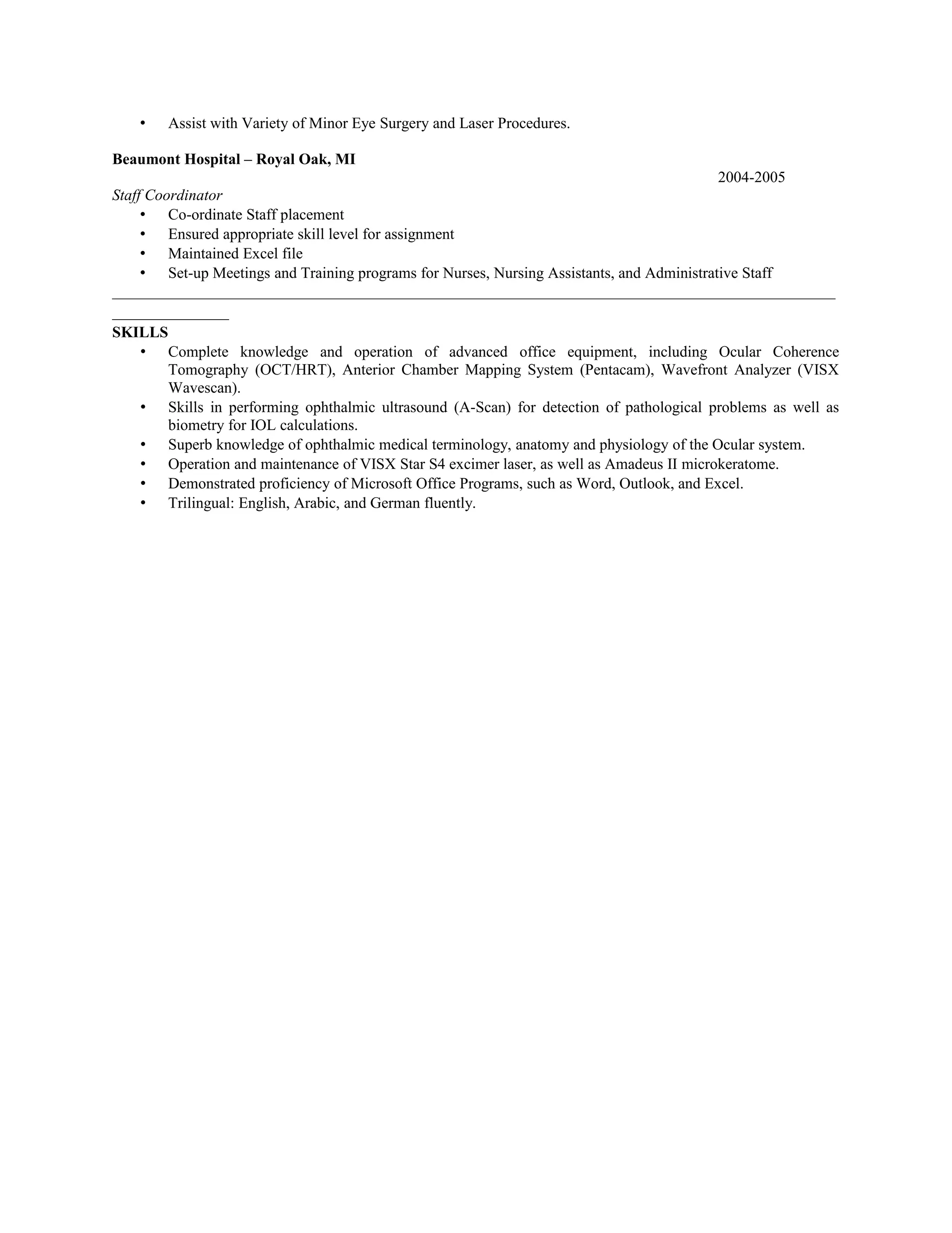 JIN RESUME | DOC | Eye and Vision Conditions | Diseases and Conditions