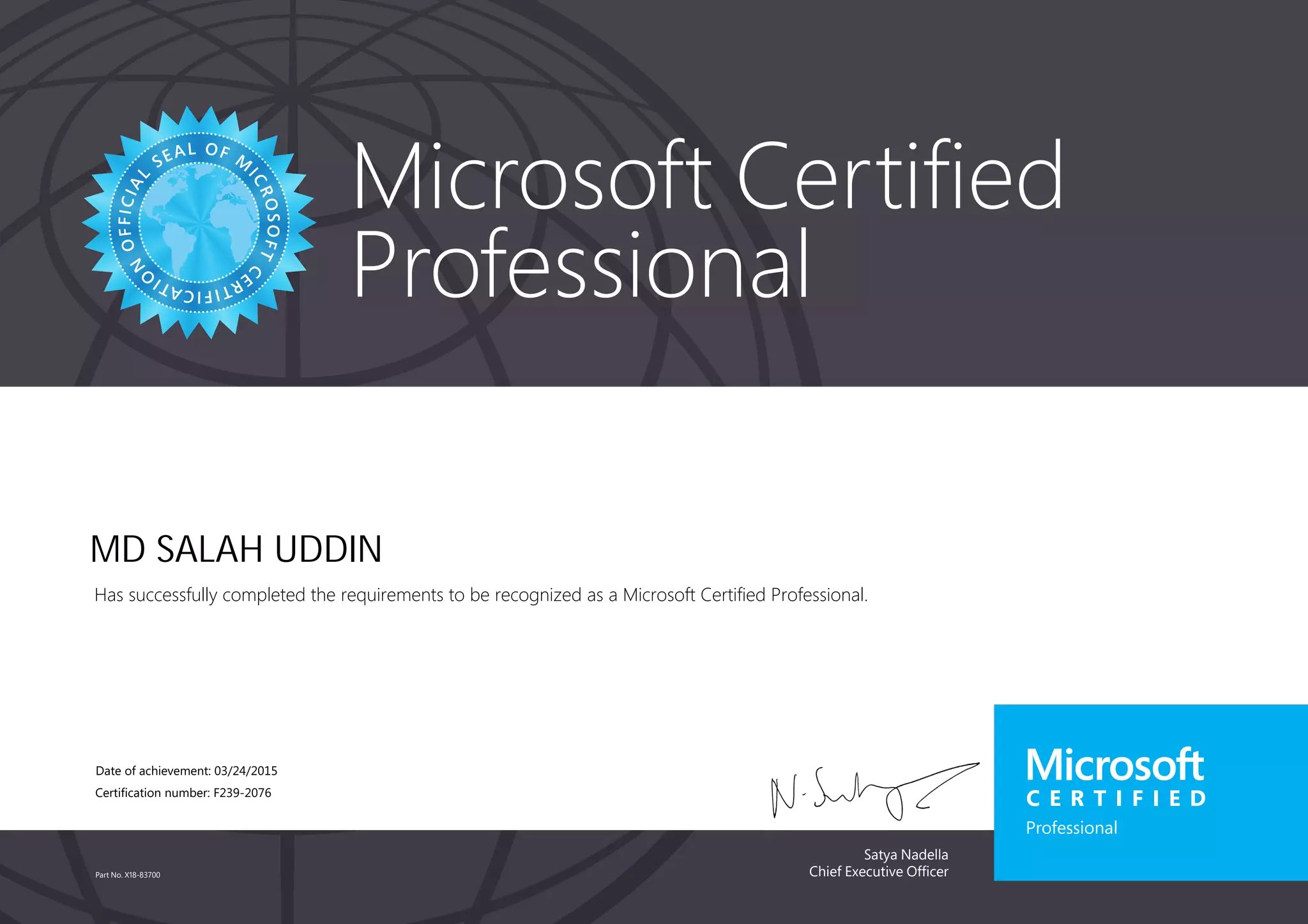 MCP_Certificate_1 | PDF | Technology & Computing