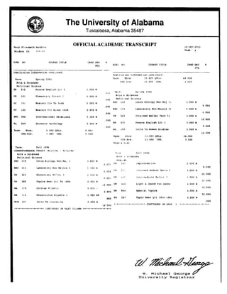 UA BA Transcripts without SSN | PDF