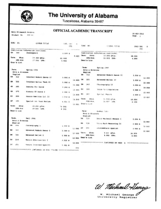 UA BA Transcripts without SSN | PDF