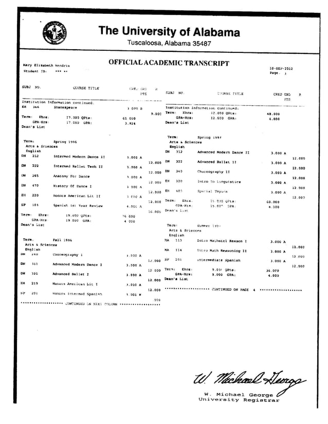UA BA Transcripts without SSN | PDF
