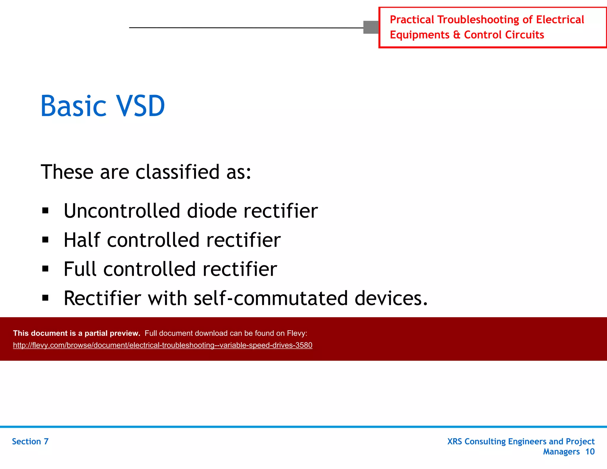 Electrical Troubleshooting - Variable Speed Drives | PDF