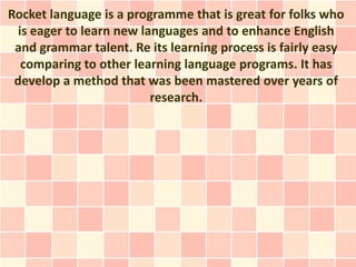 rocket language | PPTX | Programming Languages | Computing
