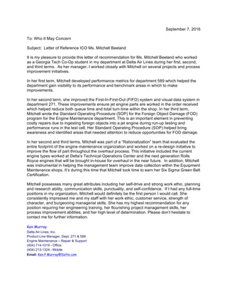 Ken Murray - Letter of Recommendation-Mitchell Beeland | PDF