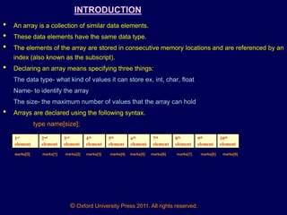 358 33 powerpoint-slides_5-arrays_chapter-5 | PPT