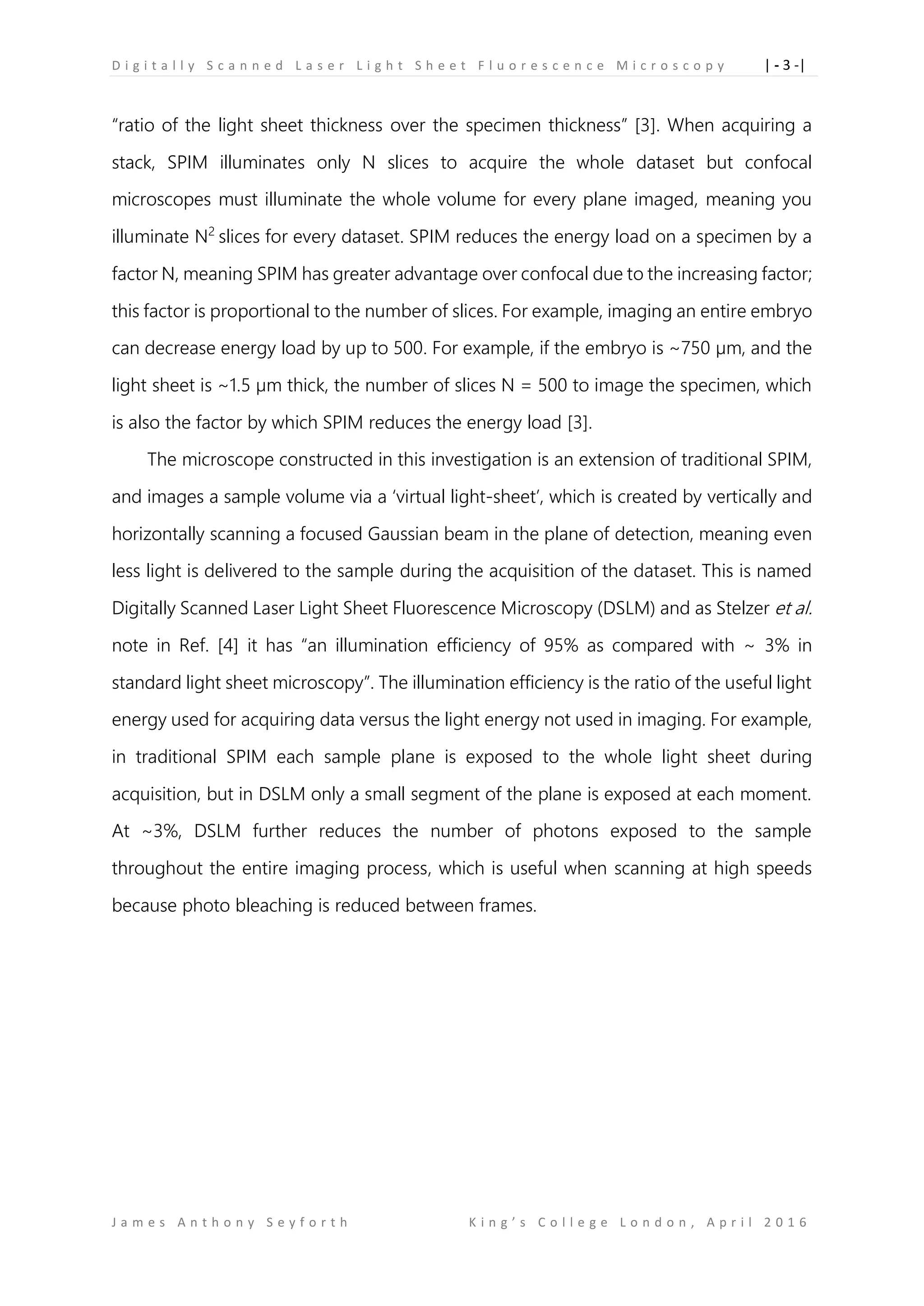 Realisation of a Digitally Scanned Laser Light Sheet Fluorescent ...