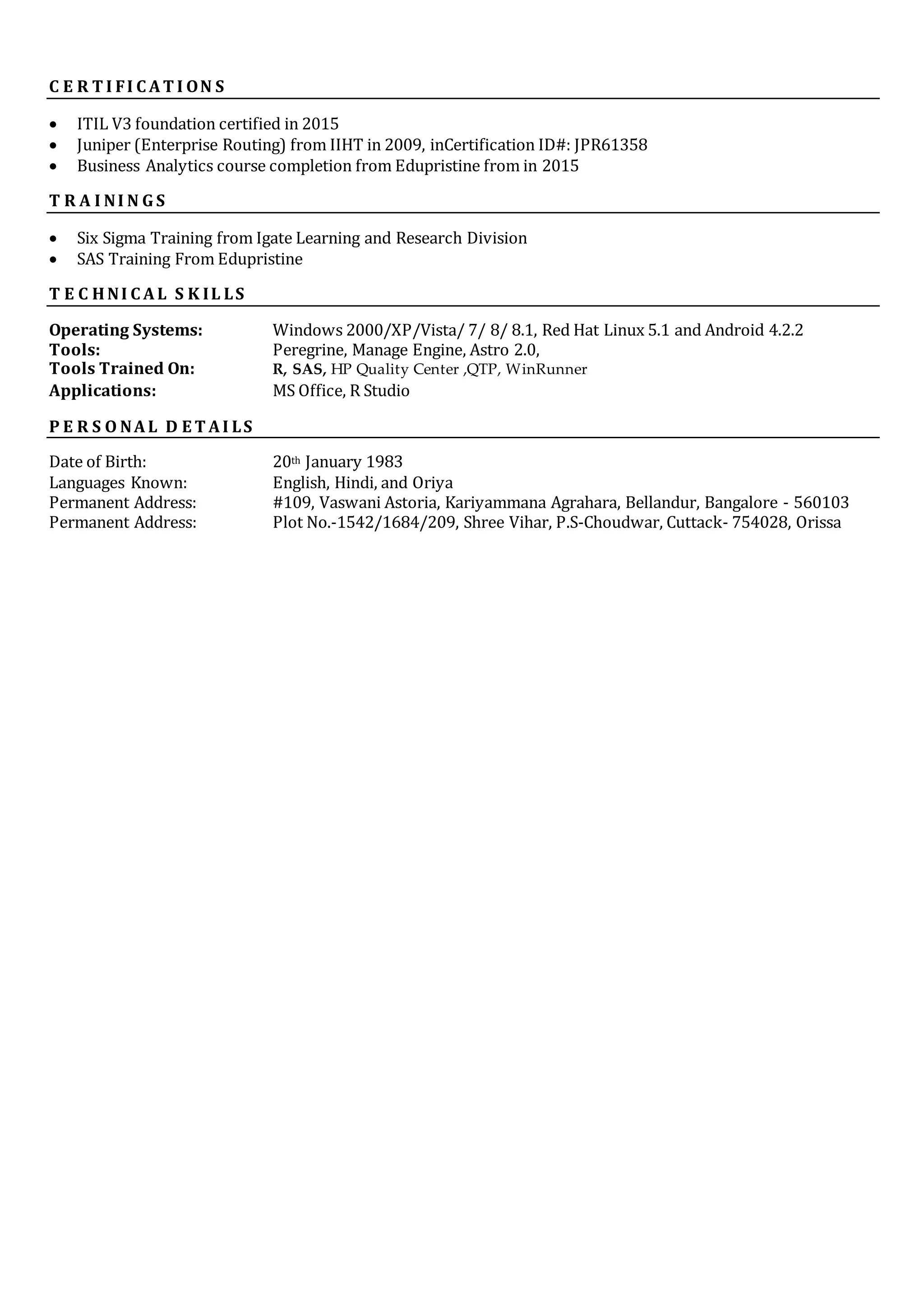 Dibya Ranjan Malla Resume Pdf 