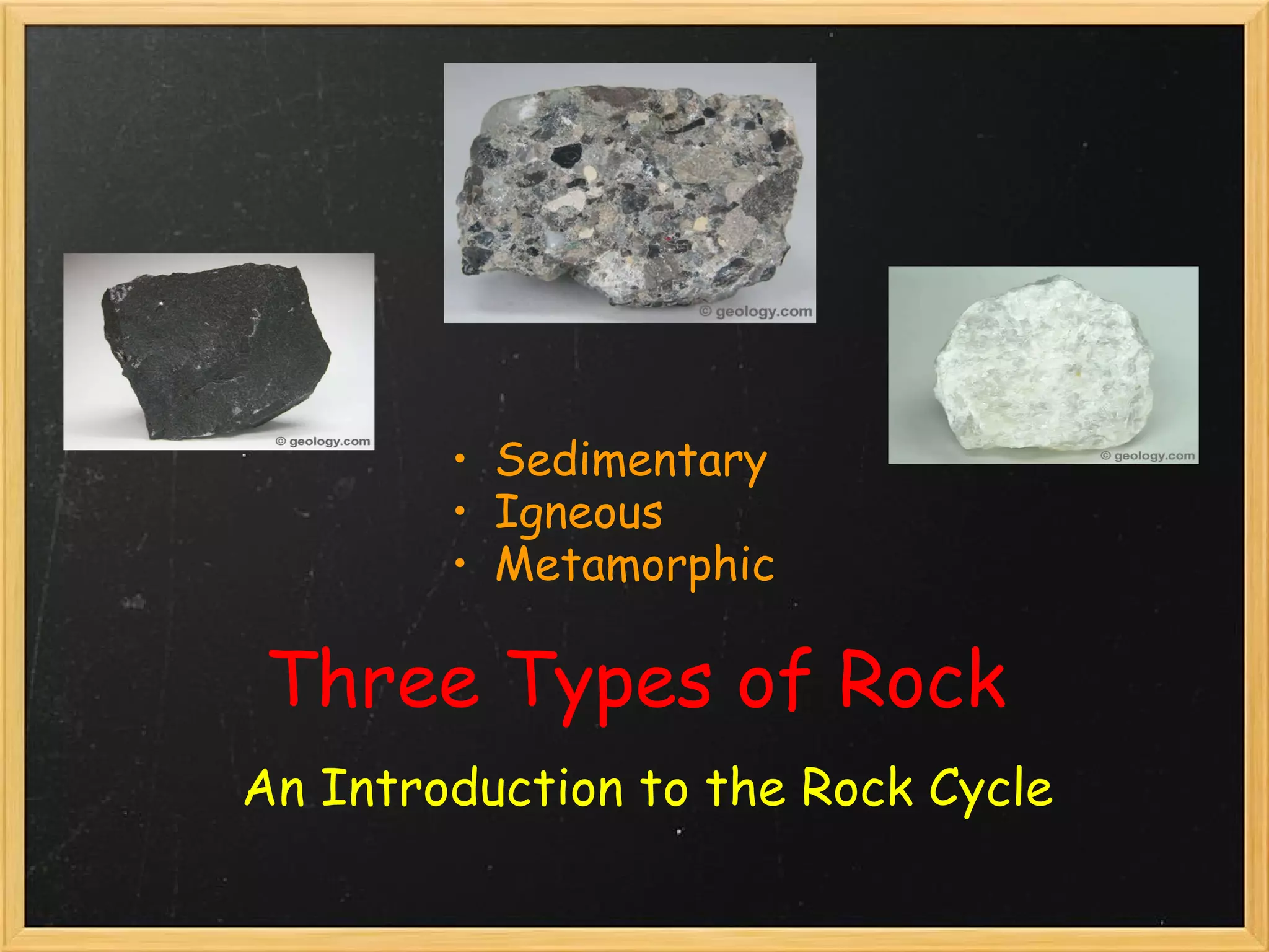 Three Types of Rocks | PPT | Geology | Science