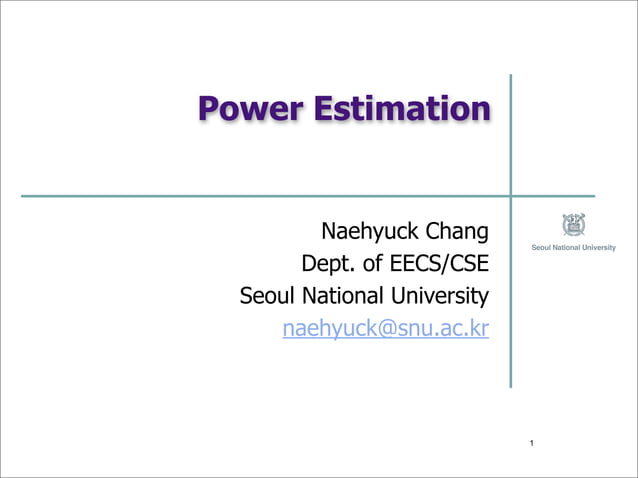 Power estimation in low power vlsi design | PDF | Internet of Things ...