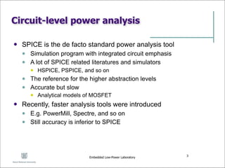 Power estimation in low power vlsi design | PDF