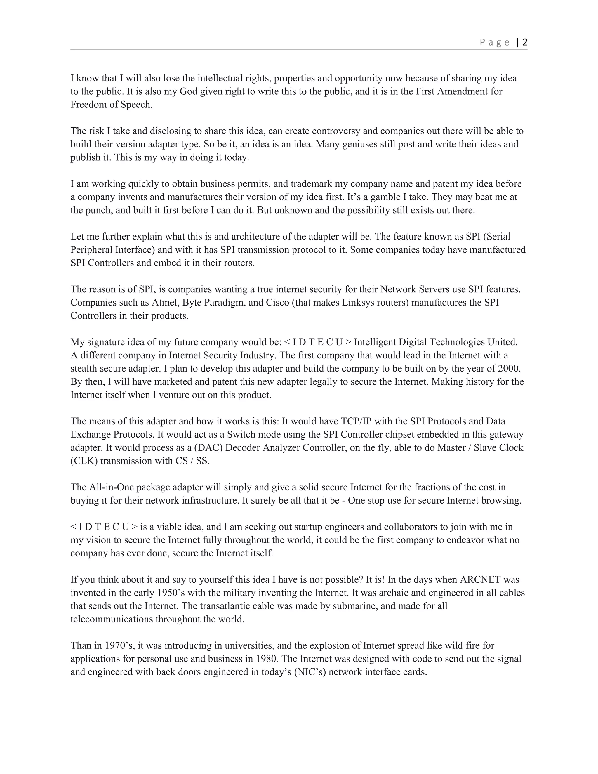 I D T E C U story | PDF