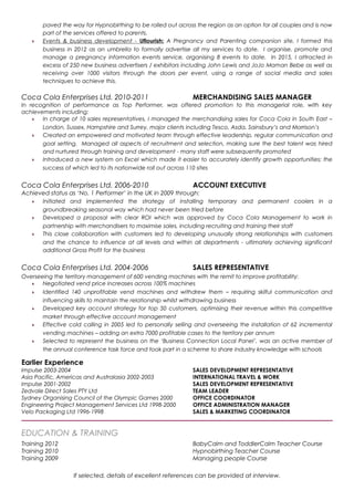 Naomi Newland CV | DOC | Sales | Business