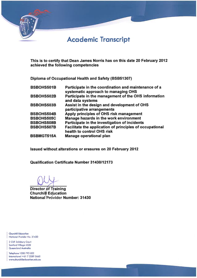 DIPLOMA_OF_OCCUPATIONAL__HEALTH_AND_SAFETY[1] | PDF