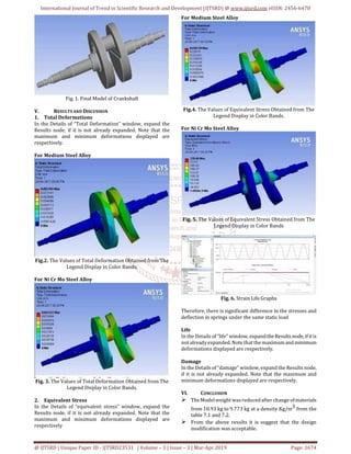 Design and Analysis of Crankshaft for Internal Combustion Engine | PDF