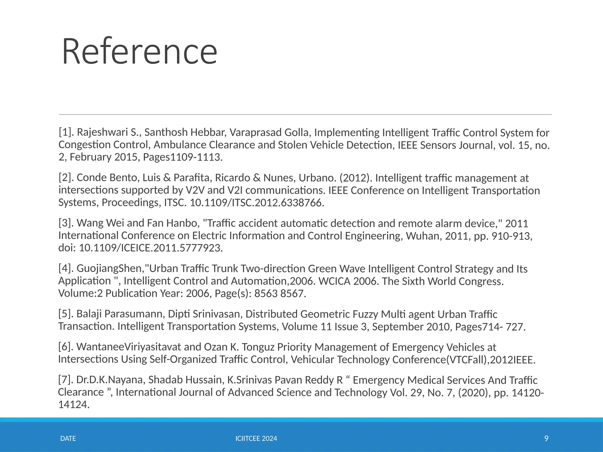 Paper presentation on traffic control system | PPT