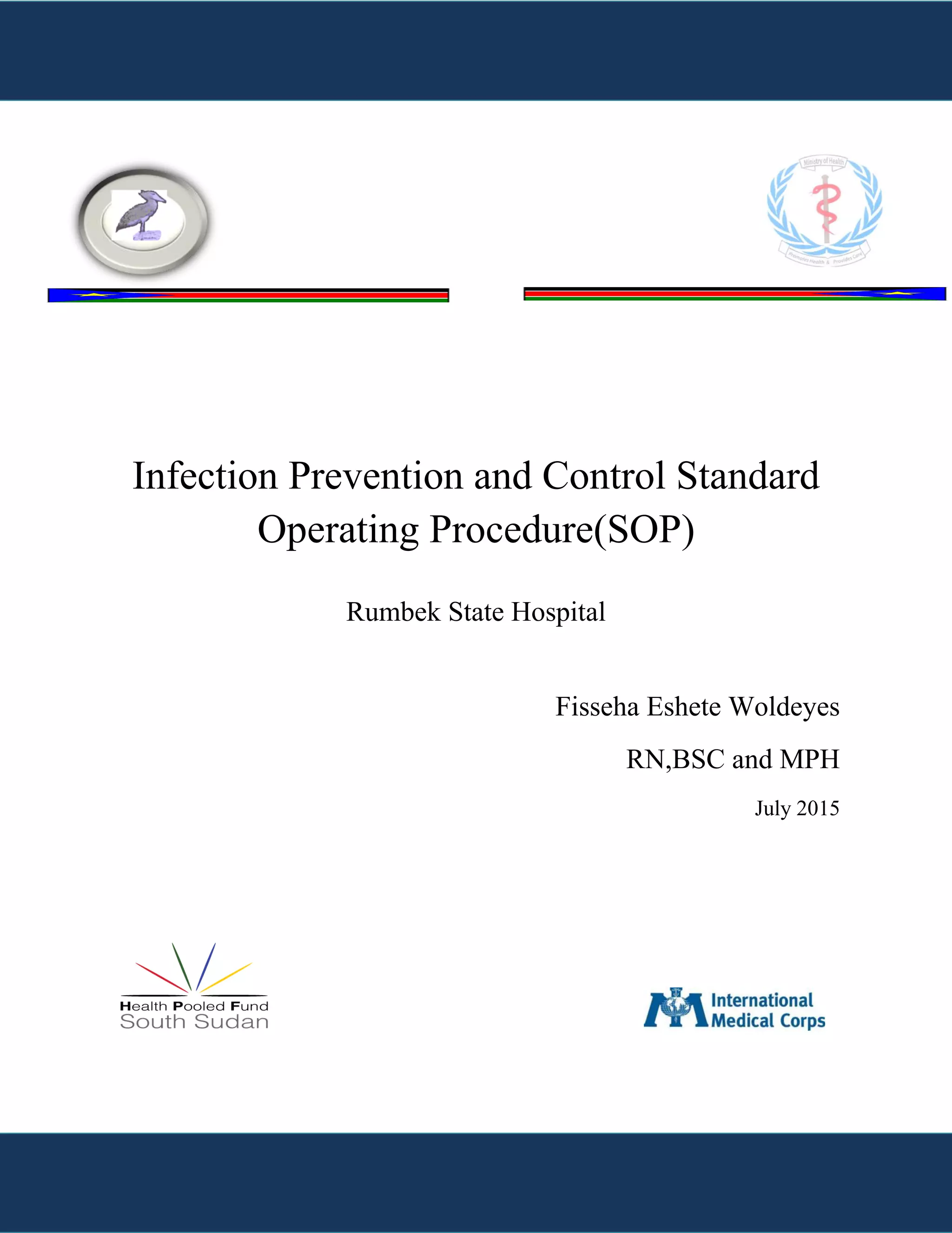 Infection prevention and Control SOP ( Fisseha Eshete) | PDF