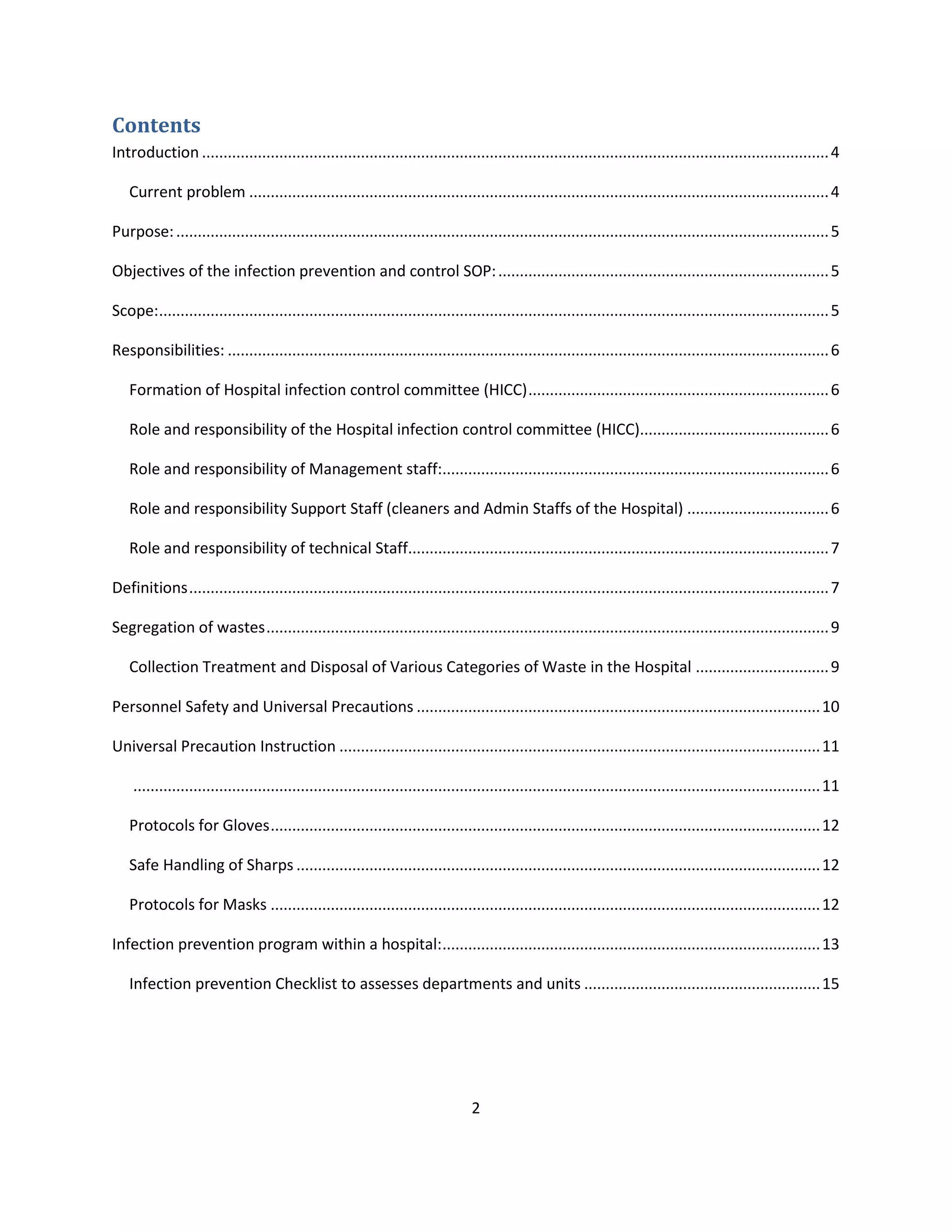 Infection prevention and Control SOP ( Fisseha Eshete) | PDF