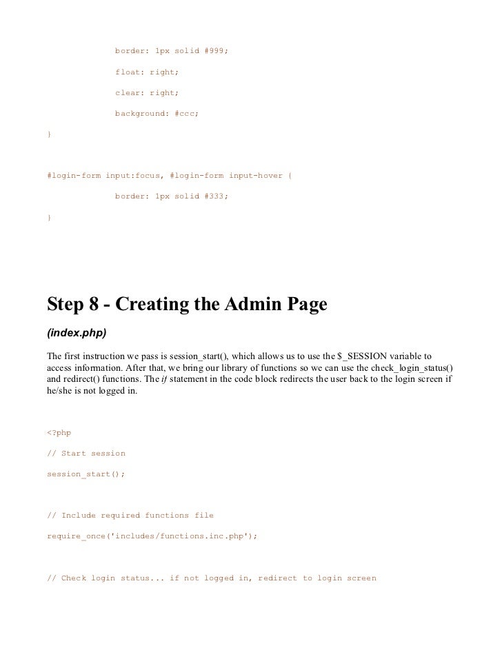Creating A Simple Php And Mysql Based Login System