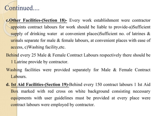 The Contract Labour Act | PPTX | Law