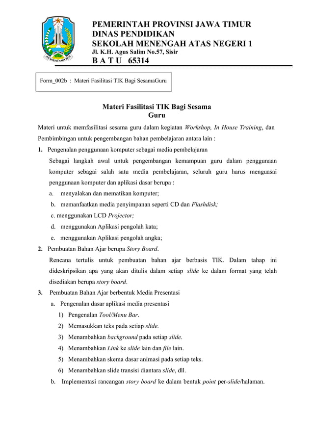 Perangkat belajar TIK untuk anak SMP Kelas 8 | PDF