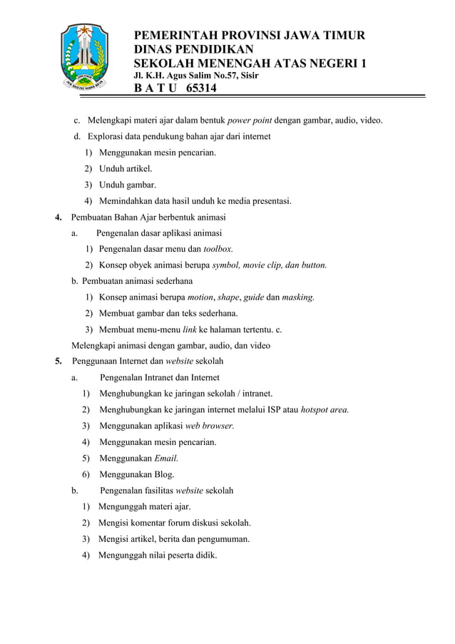 Perangkat belajar TIK untuk anak SMP Kelas 8 | PDF