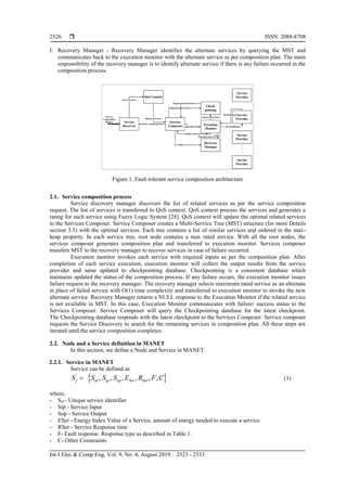 Reliable Fault Tolerance System for Service Composition in Mobile Ad Hoc Network | PDF