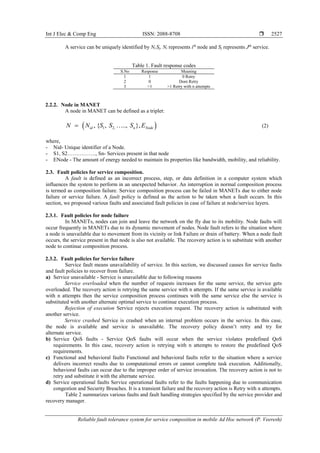 Reliable Fault Tolerance System for Service Composition in Mobile Ad Hoc Network | PDF