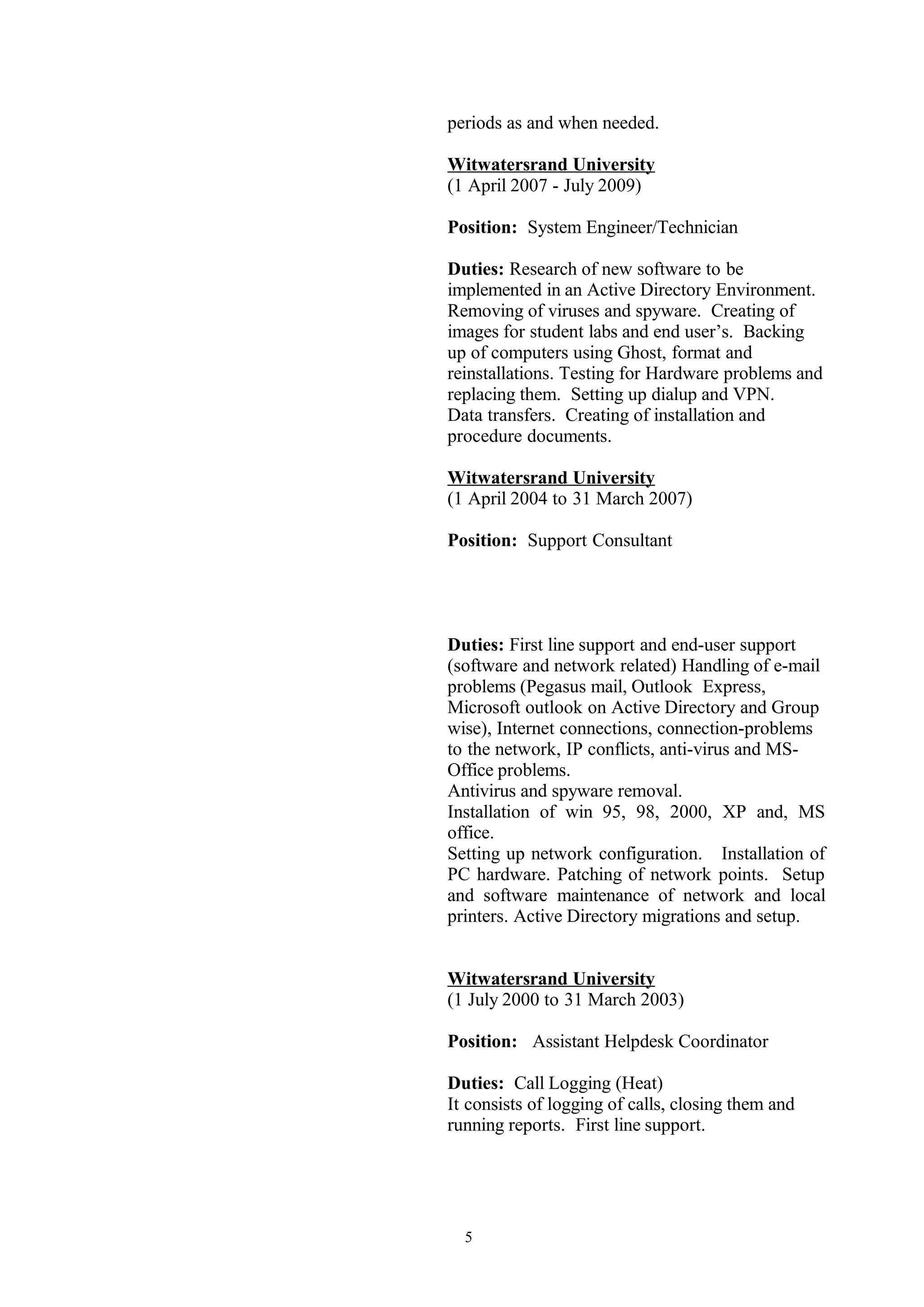 CV - Ian van Zyl | PDF