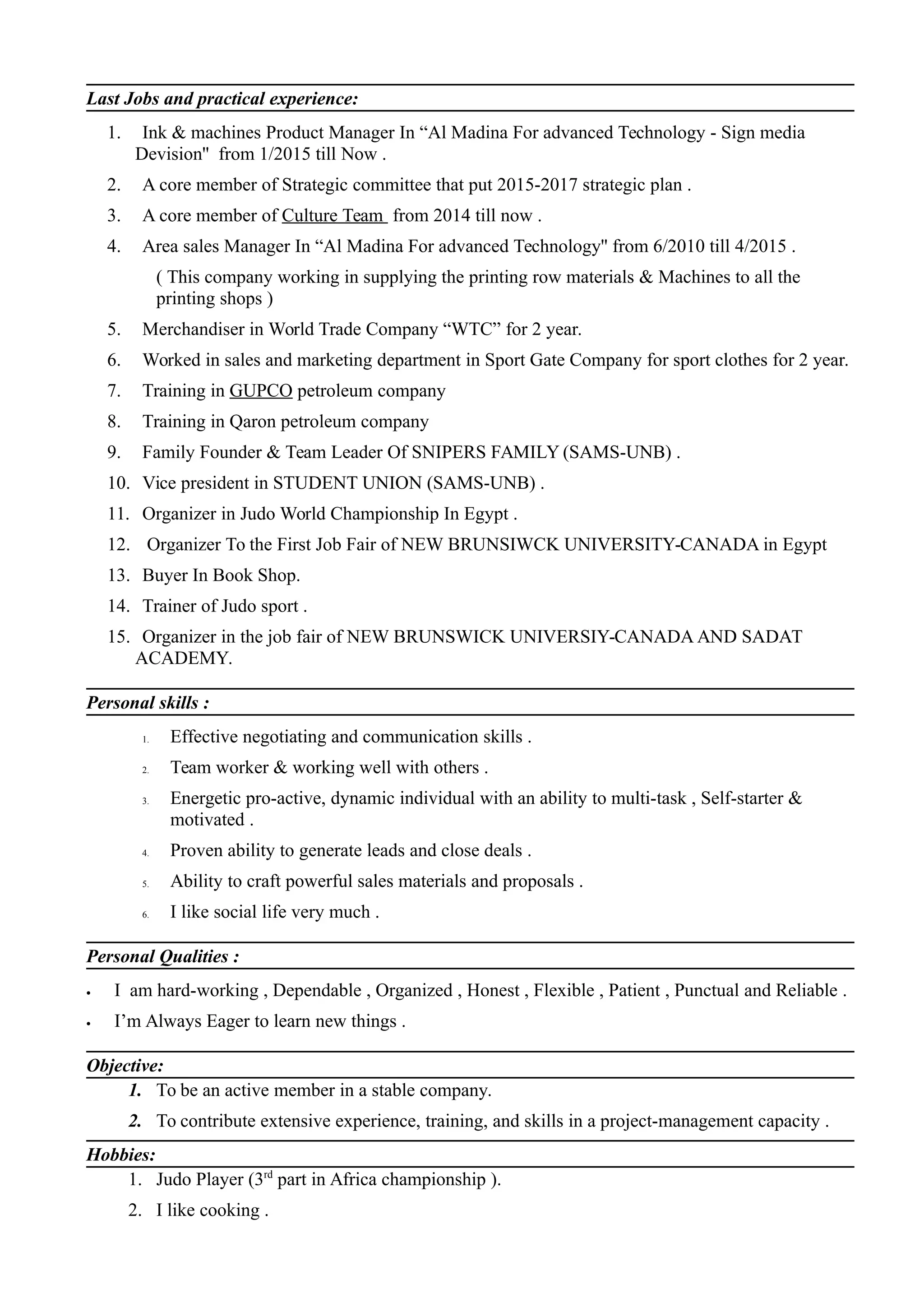A.hisham_C.V 2015 | PDF